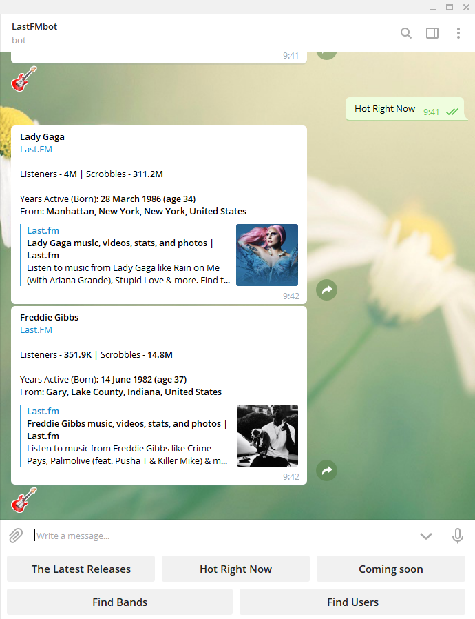 LastFMBot | Dmitry Surchin